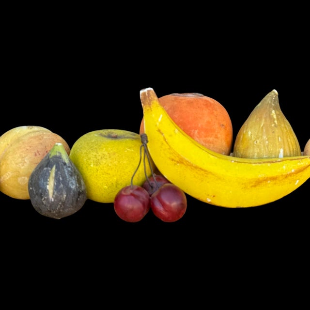 Vintage Italian Hand-Carved Marble Realistic Assorted Fruits - Set of ...