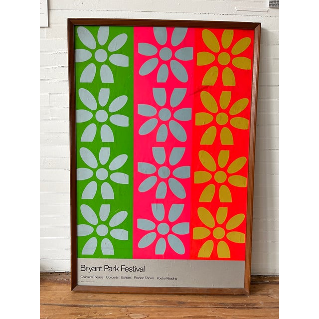 Original Framed Peter Gee, 1968 Bryant Park Festival Serigraph Poster ...