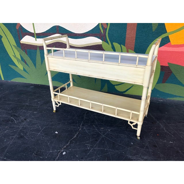 Thomasville Allegro Faux Bamboo Bar Cart | Chairish