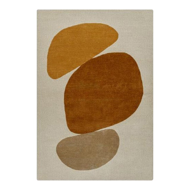 Rossi Hand Tufted Modern Abstract Earth Tone Wool Rug | Chairish