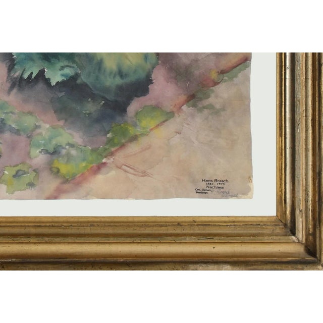 Hans Brasch, Large Expressive Watercolor, 1920, Masters Student of Hans ...