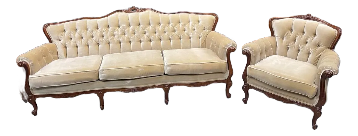 old fashioned couch set