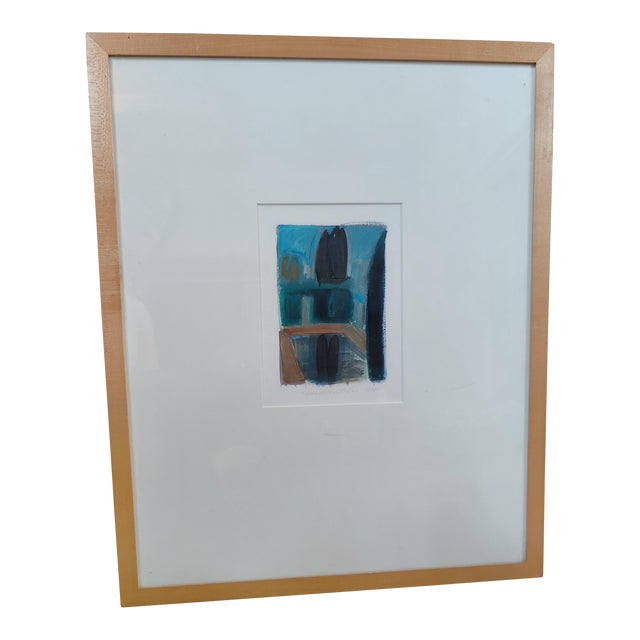 1995 Original Abstract Painting Signed Nancy Tokar Miller, Framed ...