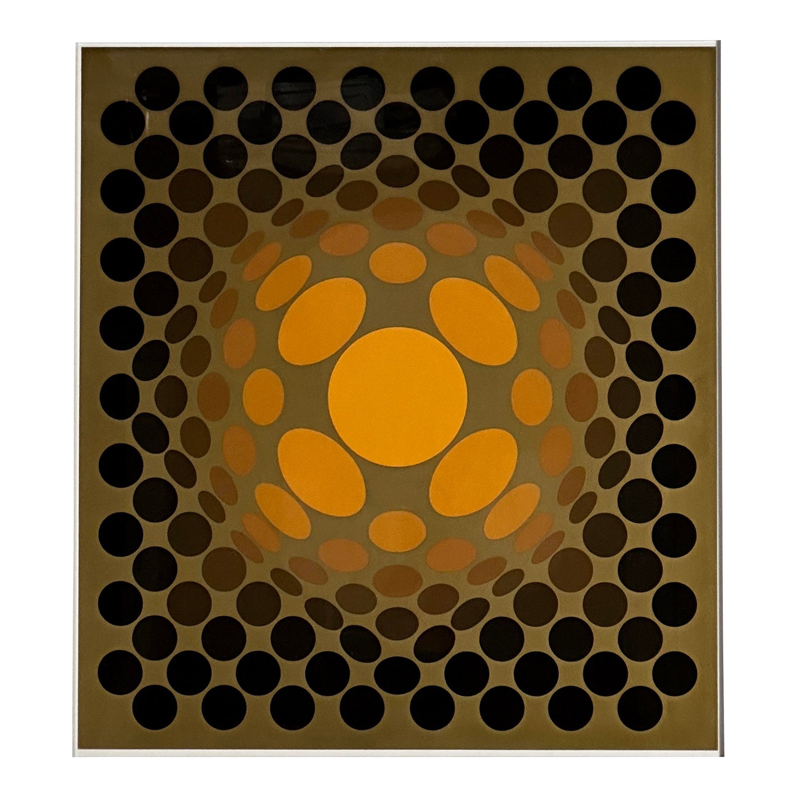 Vintage Original 1978 Op Art/Geometric Screenprint by Victor Vasarely ...