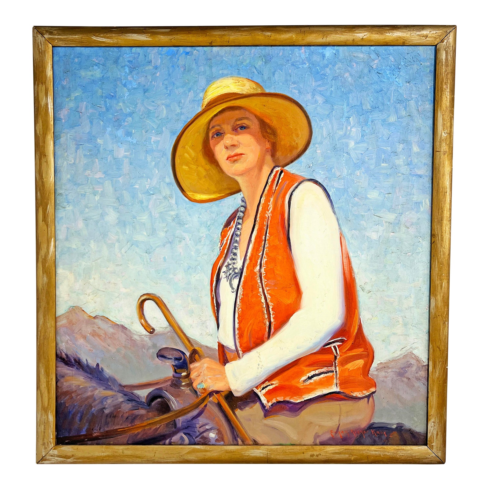 C. 1930s Southwestern Santa Fe Style Portrait by Susan Ricker Knox ...