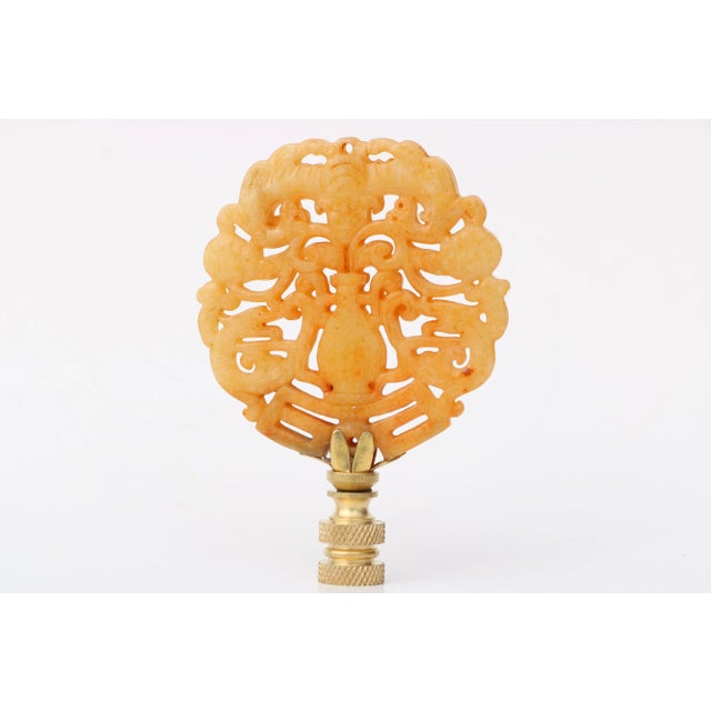 Chinese Pear Vase Lamp Finial on Brass Hardware | Chairish