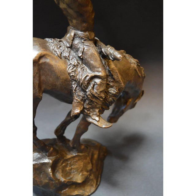 Bronze Native American on a Horse | Chairish