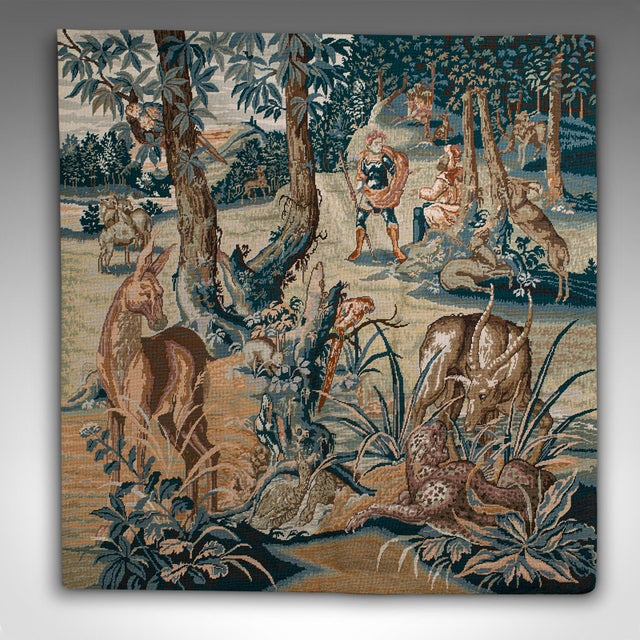 1900s Large Antique Victorian Continental Tapestry Panel | Chairish