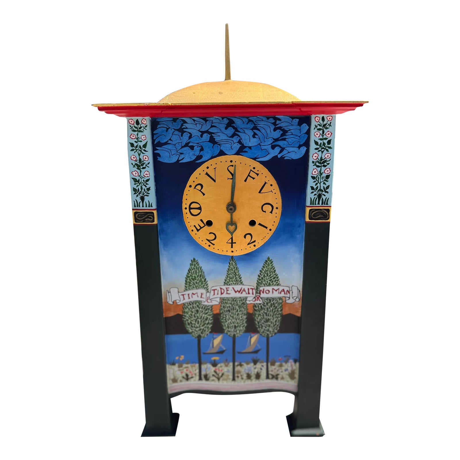 Mid 20th Century Hand-Painted c.f.a. Voysey Replica Aesthetic Movement ...