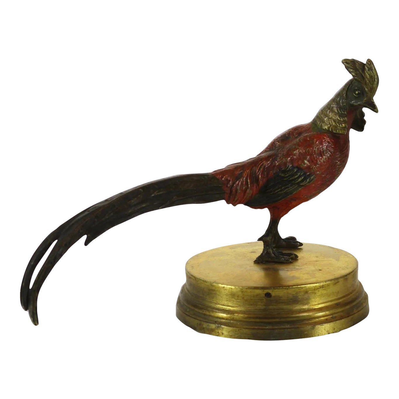 Early 20th Century Austrian Cold Painted Bronze Pheasant Bird Figurine ...