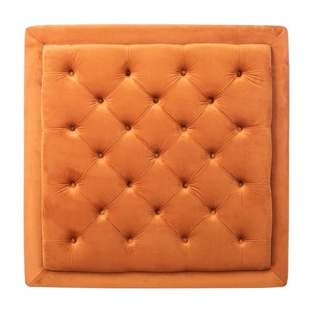 Rosealina Tufted Ottoman - Sienna | Chairish