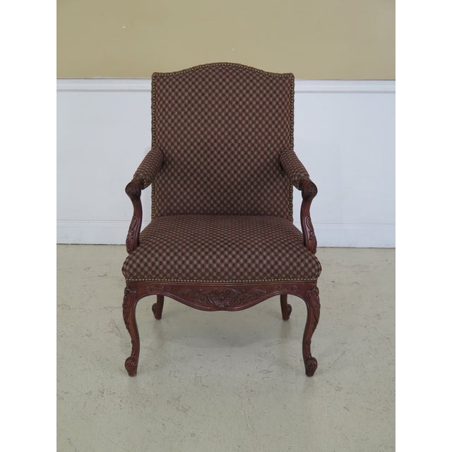 Sherrill French Louis Xv Style Upholstered Arm Chair Chairish