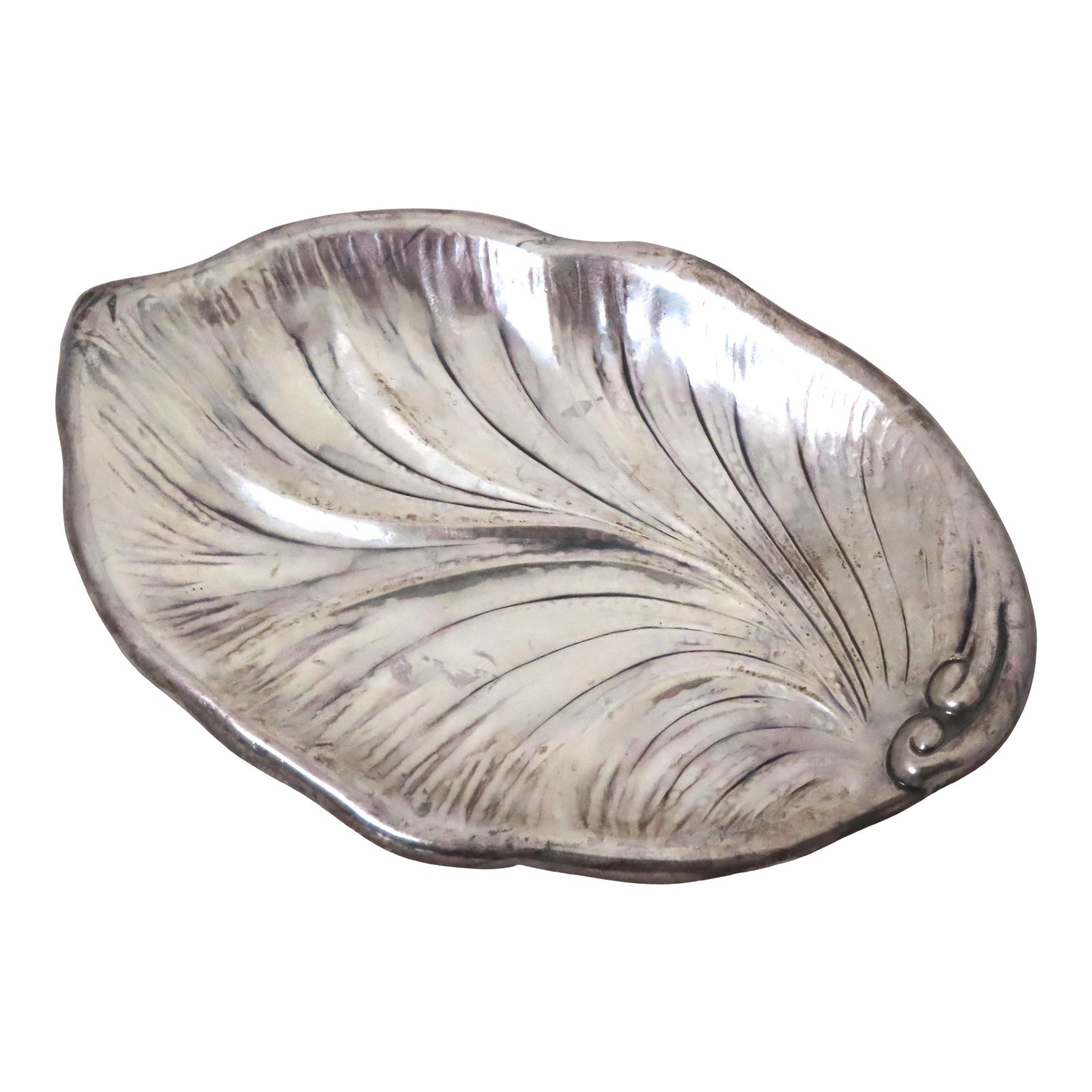 Vintage Retro Art Nouveau Style Sterling Silver Pin Tray | Chairish