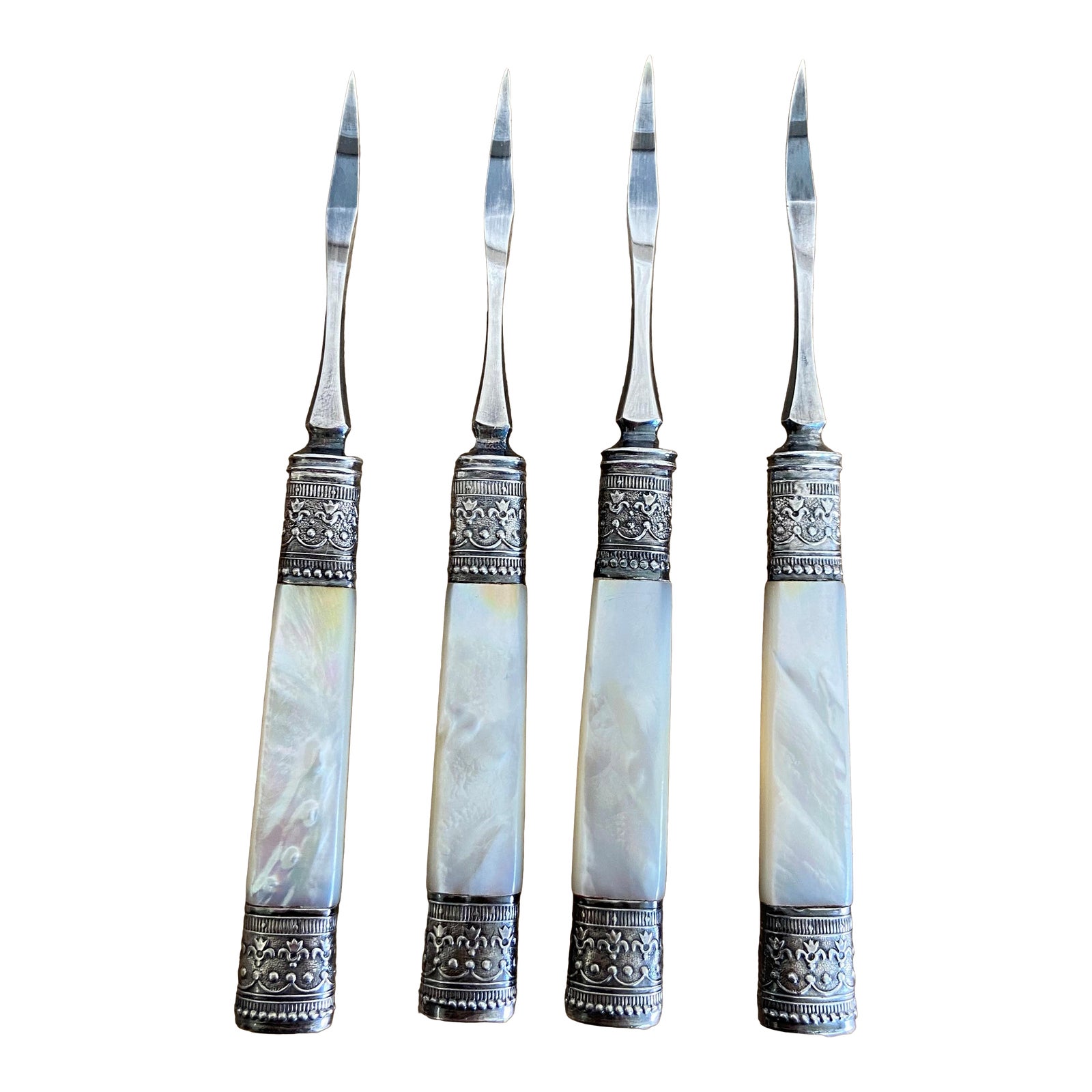 Vintage Nut Picks With Mother of Pearl Handles- Set of 4 | Chairish