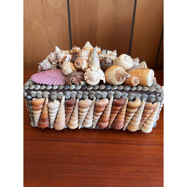 Vintage Large Seashell Box | Chairish