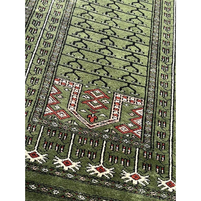 Vintage Green Runner Rug | Chairish