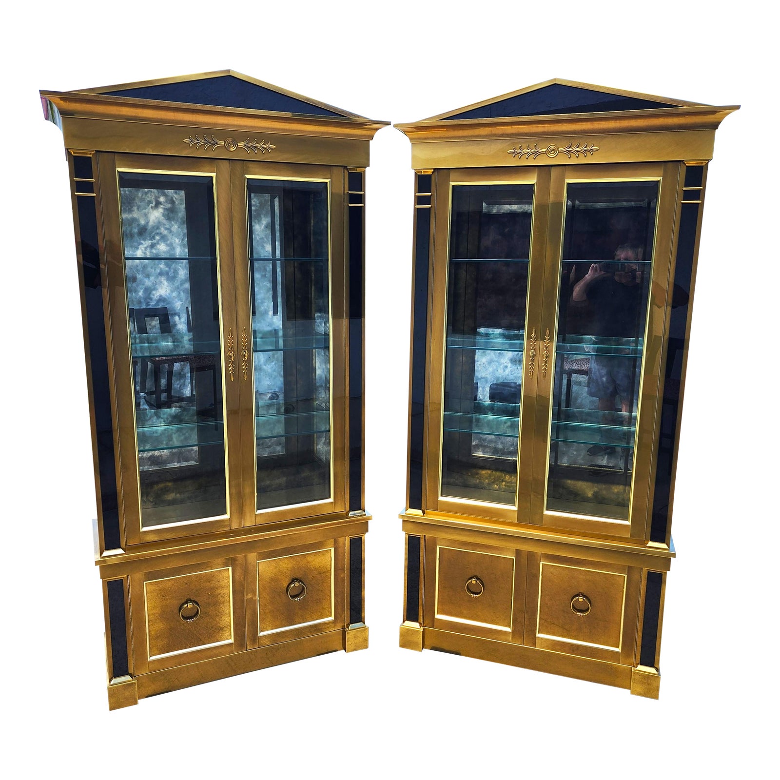 Mastercraft Vitrine Display Cases Pair 1970s | Chairish