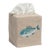 Aqua Swimming Fish Tissue Box Cover in Natural Linen & Cotton ...