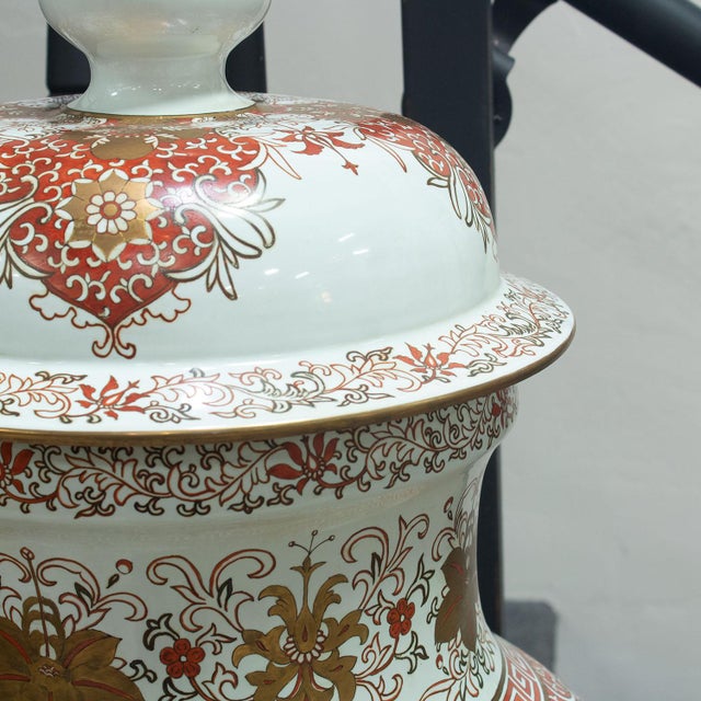1970s Asian Temple Size Floor Urn With Lid | Chairish