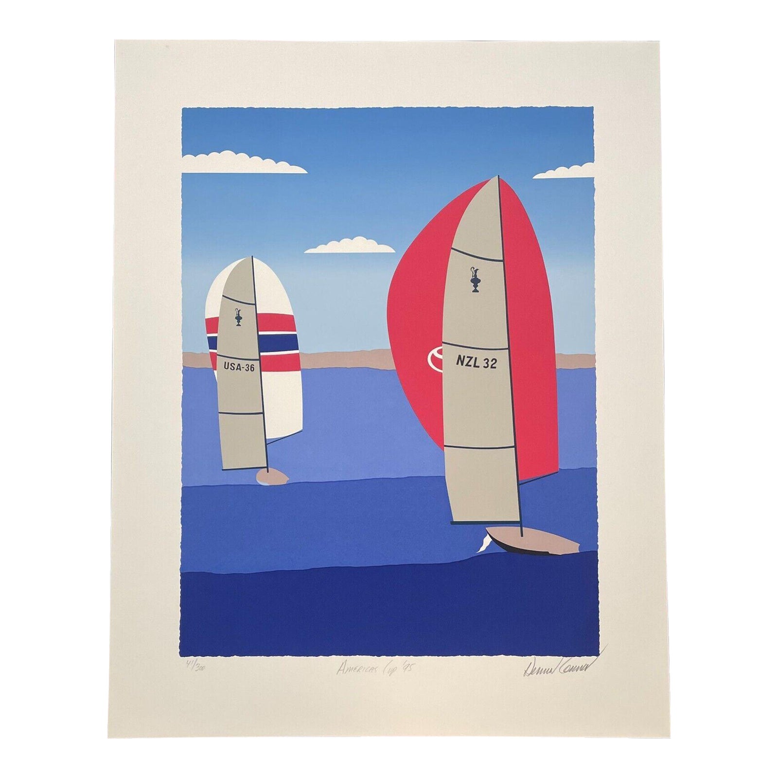 Original Dennis Conner 'america's Cup '95' Yachts Sailing Signed L/e ...