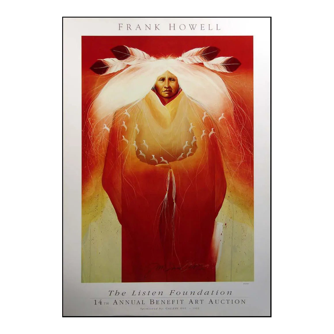 1990s Frank Howell Benefit Auction Poster | Chairish