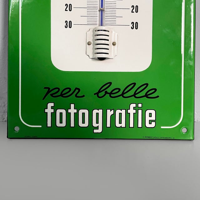 Mid-Century Modern Italian Wall Thermometer in Metal from Perutz, 1950s ...