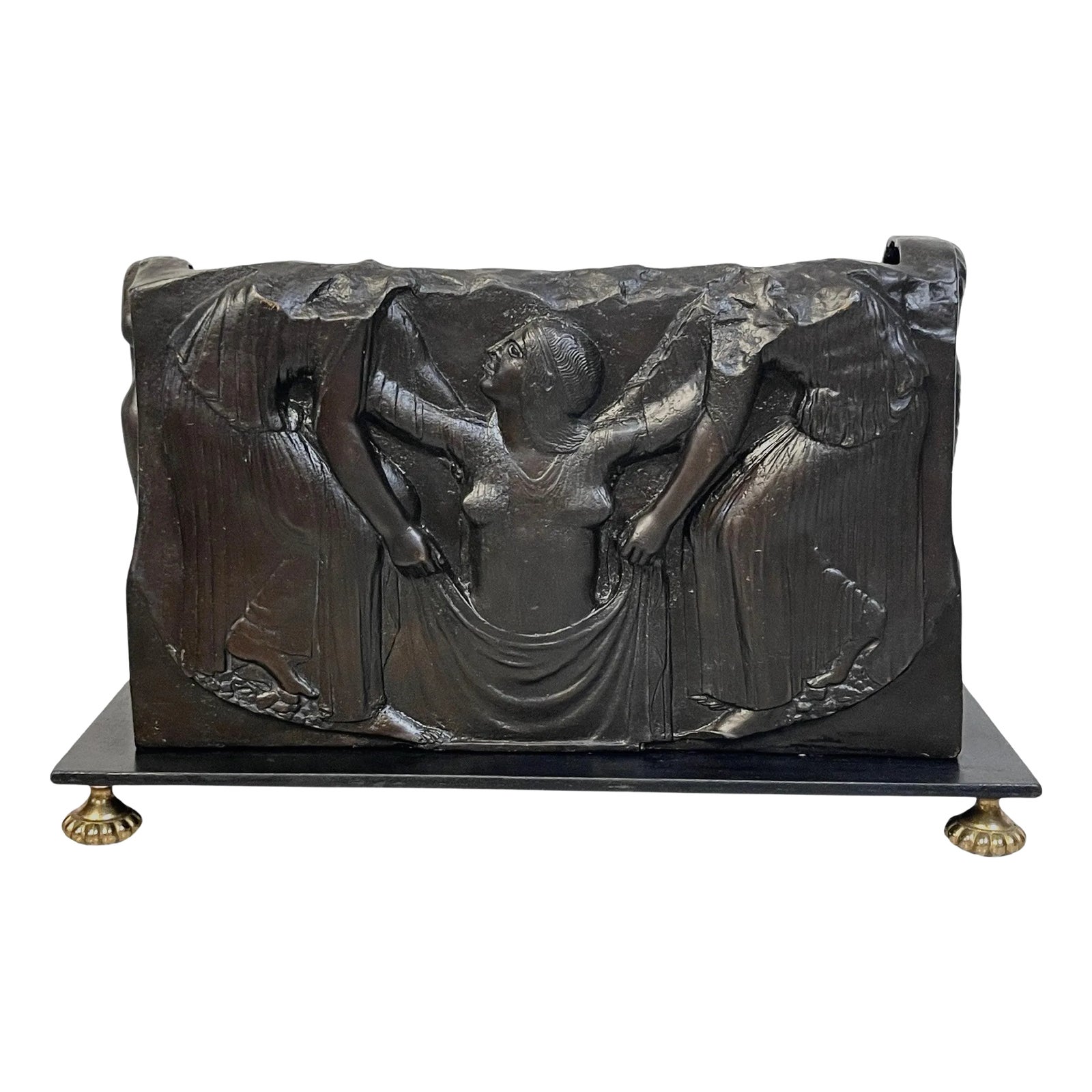 French Art Deco Bronze Neo-Greek Jardiniere/ Planter | Chairish