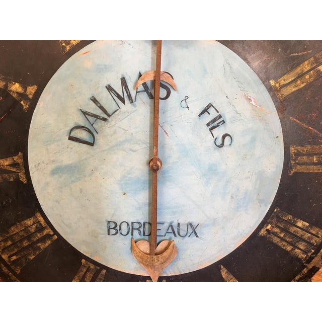 1910s Antique French Advertising Metal Clock | Chairish