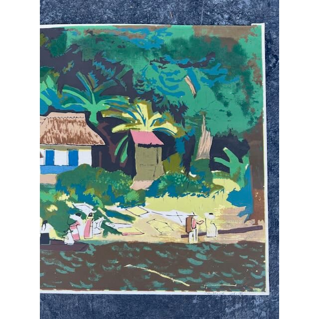 Mid 20th Century Millard Sheets Tropical Paradise Color Block Print ...
