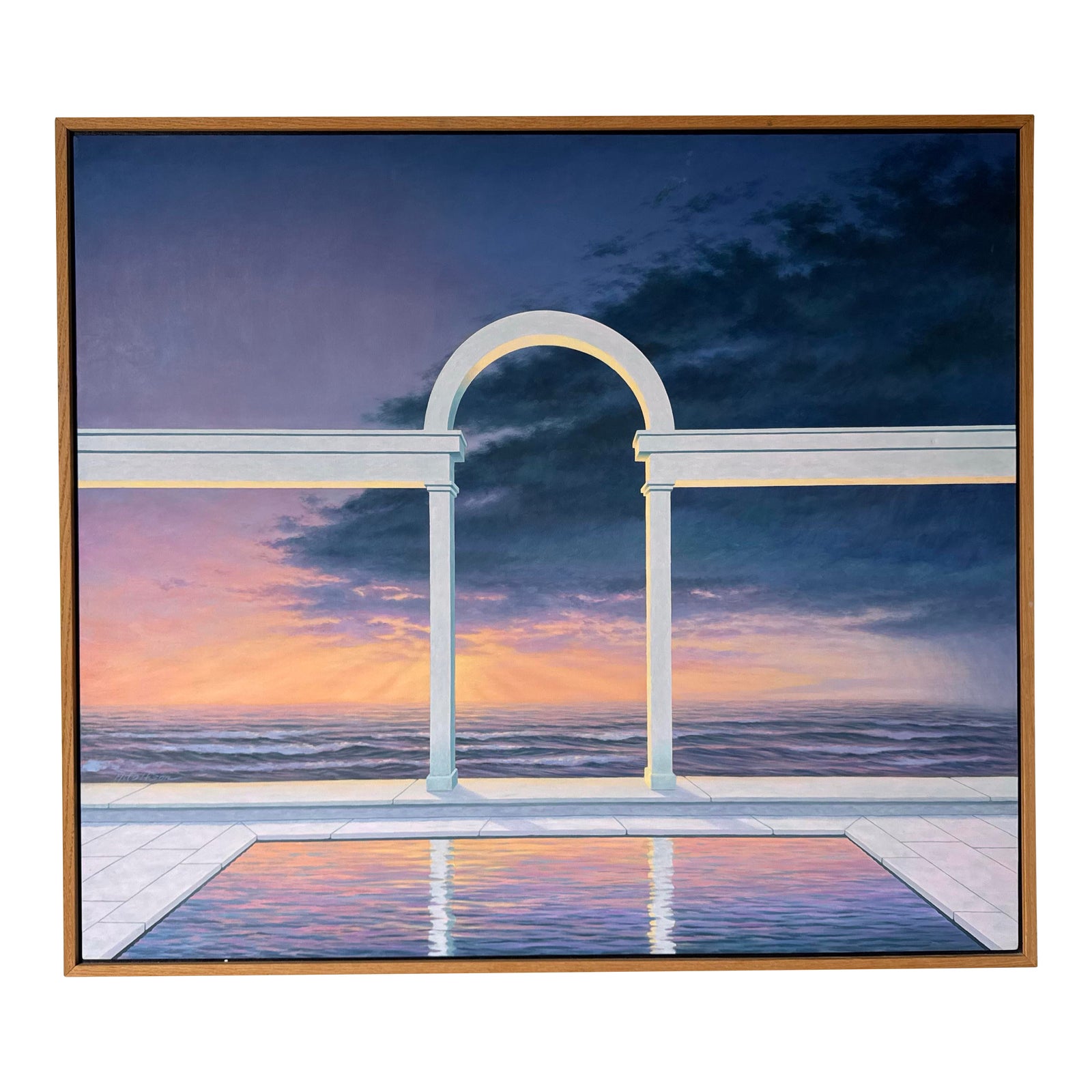 1980’s Eric Adolfson Surrealist Landscape Acrylic on Canvas Painting ...