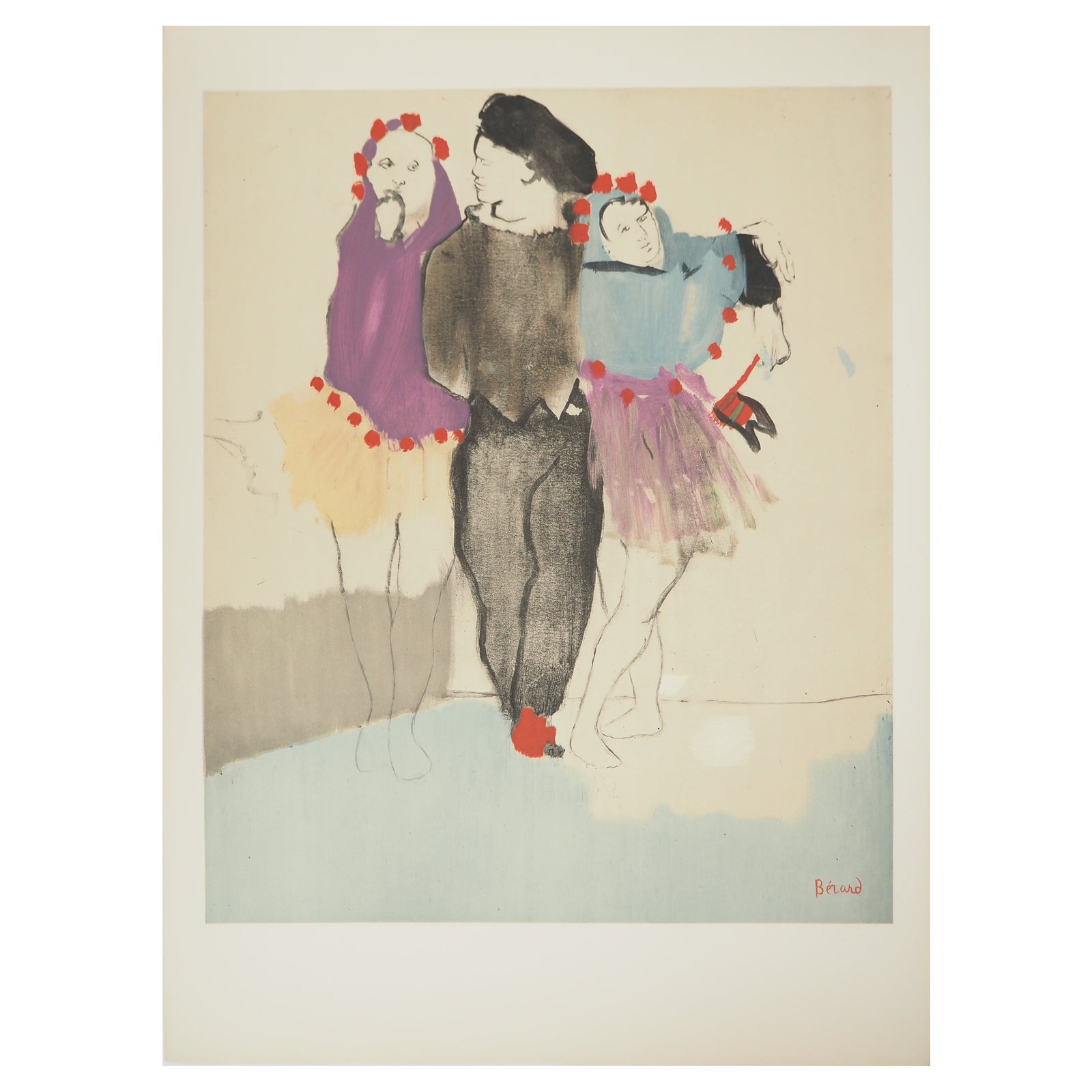 Christian Berard, Ballet, The Three Friends, Lithograph | Chairish