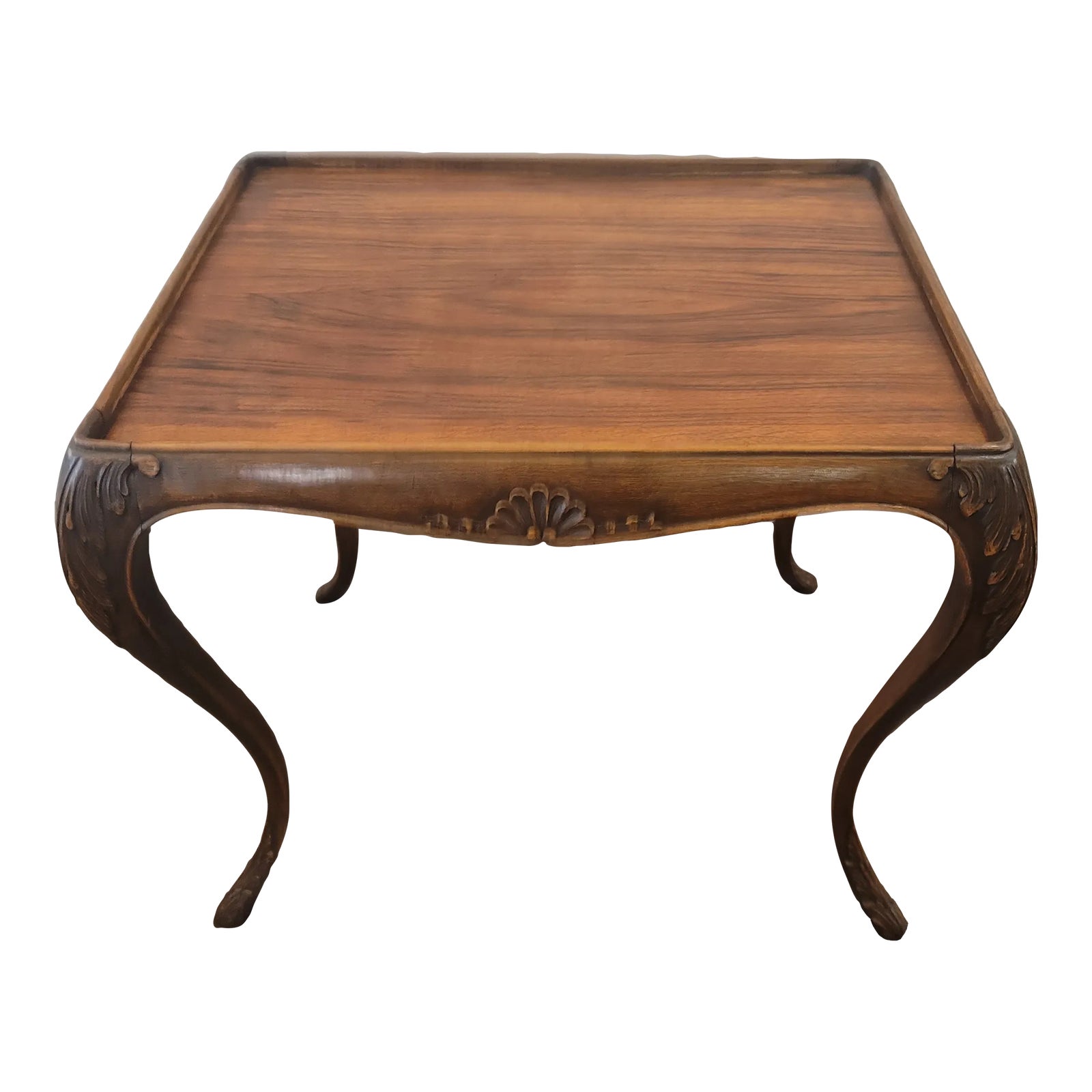 1900s Antique Irish Tea Table With Rosewood Top and Carved Saber Legs ...