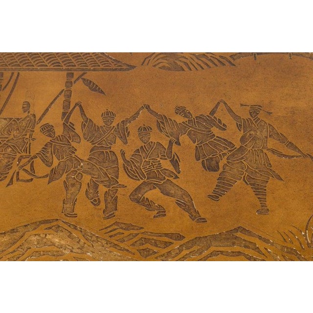 Mid 20th Century Chinese Waterfall Scroll Table with Reserved Court ...