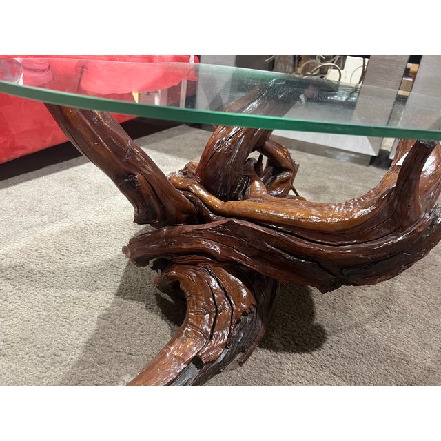 Custom Made 1960's Manzanita Wood Coffee Table | Chairish