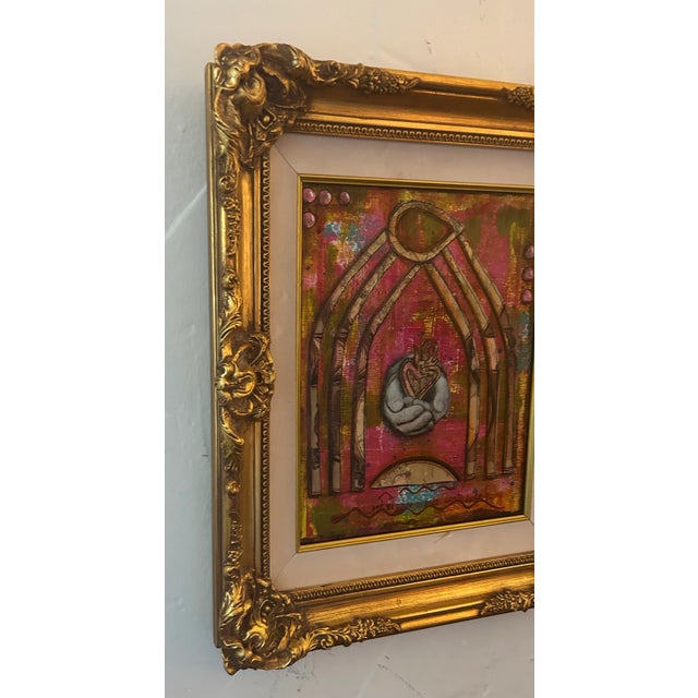 "The World" Original Abstract Oil on Canvas by Annie Todd in Gilded ...