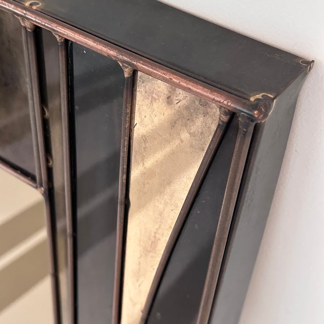 Curtis Jere Welded Brutalist Mirror | Chairish