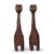 Pair of Witco Tiki Carved Cedar Wood Meathead Cat Sculpture Figures ...