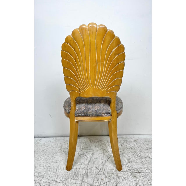 Vintage Carved Wood Grotto Shell Chair | Chairish