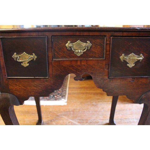 Circa 1730 English Country Oak Lowboy or Dressing Table | Chairish
