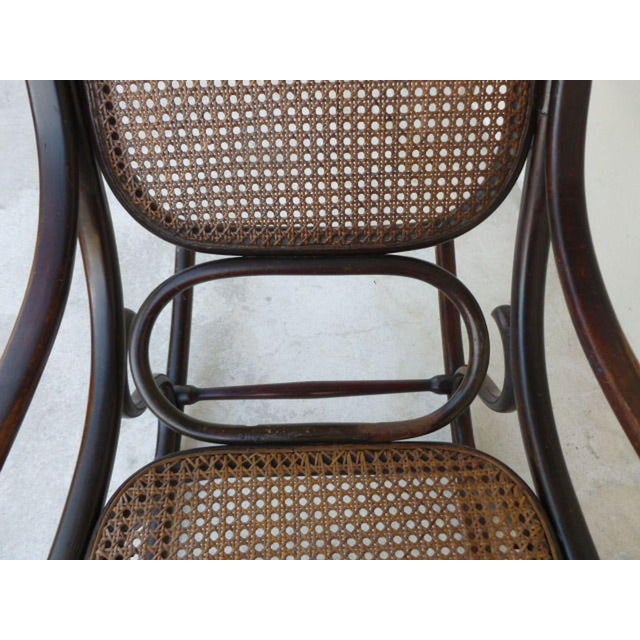 Original Condition Signed Thonet Bentwood Rocker Circa 1896 | Chairish