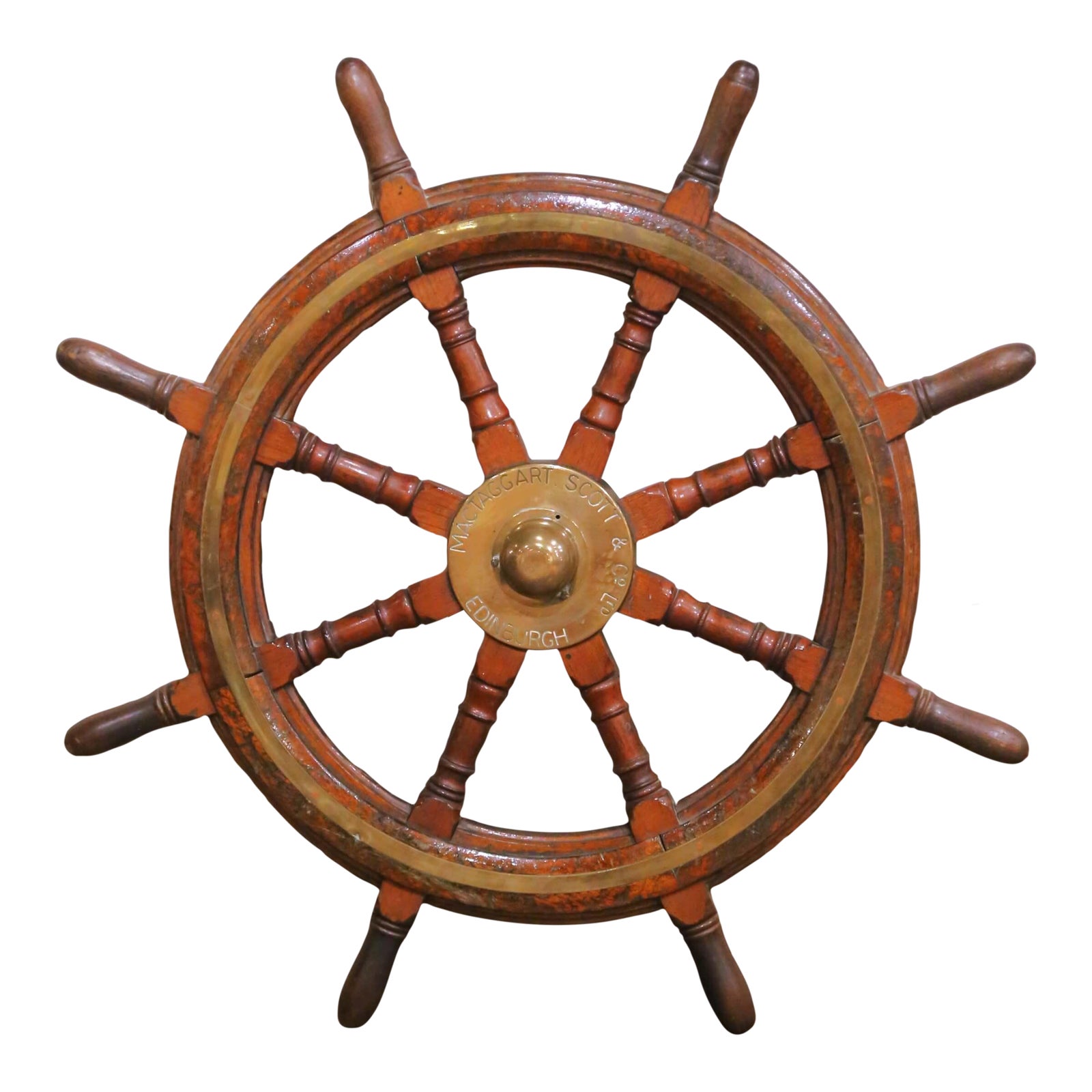 Early 20th Century Scottish Ship Wheel by Mactaggart Scott & Co. From ...