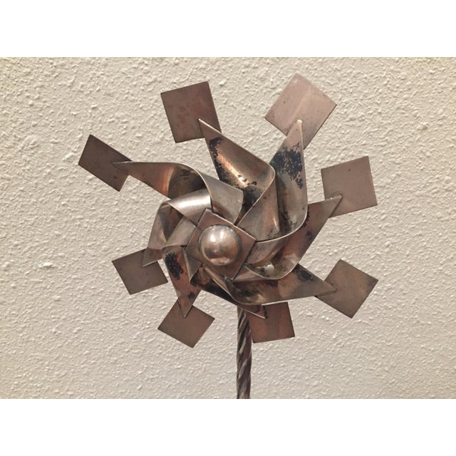 Vintage Sterling Pinwheel Sculpture on Wood Base | Chairish
