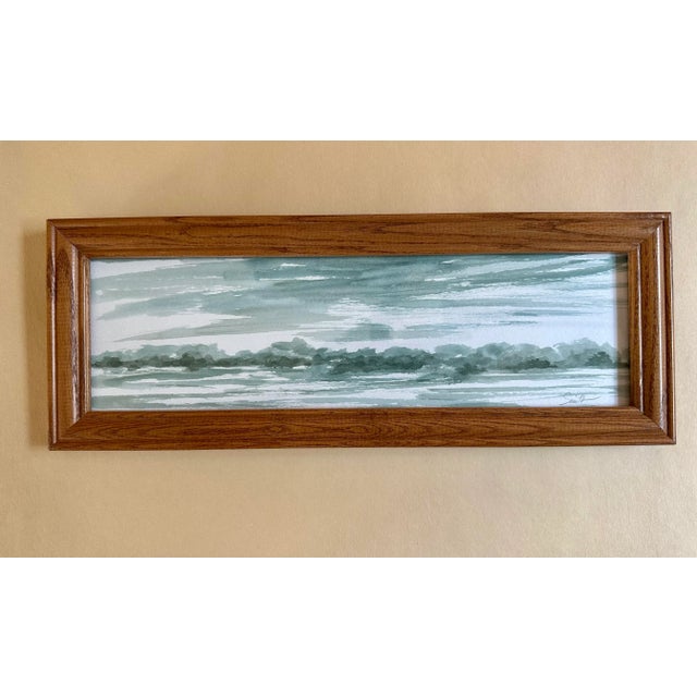 Nancy Smith Framed Original Watercolor Seascape | Chairish