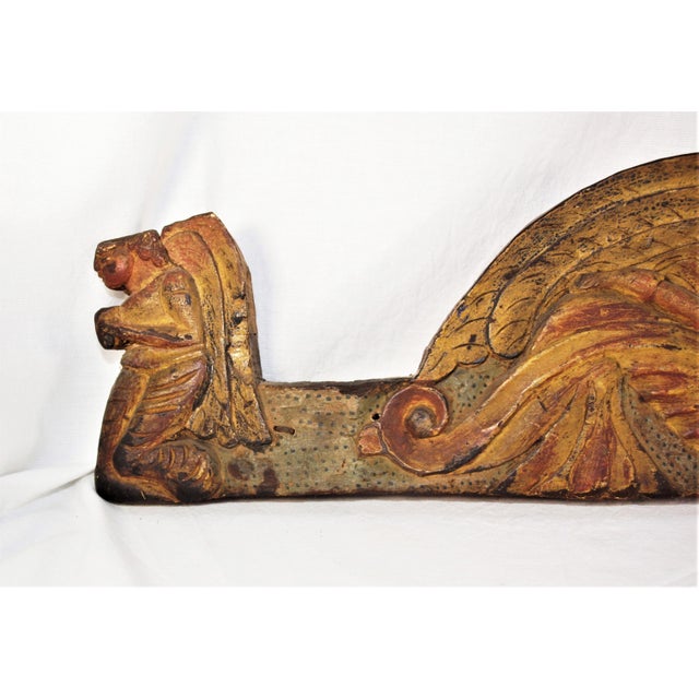 Antique Hand Painted Spanish Colonial Architectural Wood Element ...