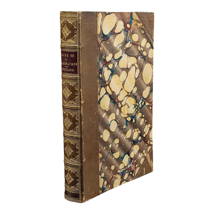 1841 Antique Scottish History Book Tales of a Grandfather | Chairish