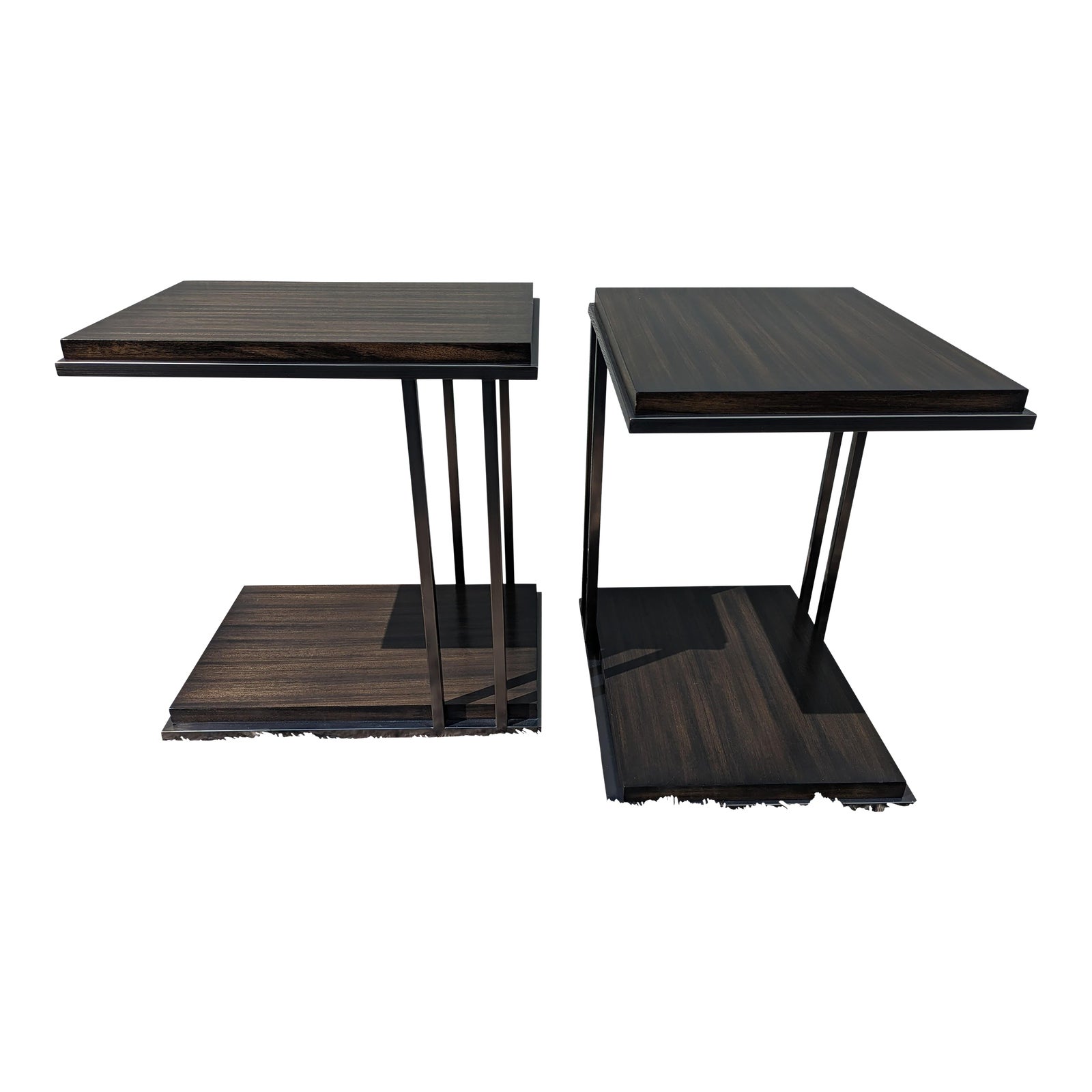 Vanguard Furniture "Phipps" Walnut End Tables - a Pair | Chairish