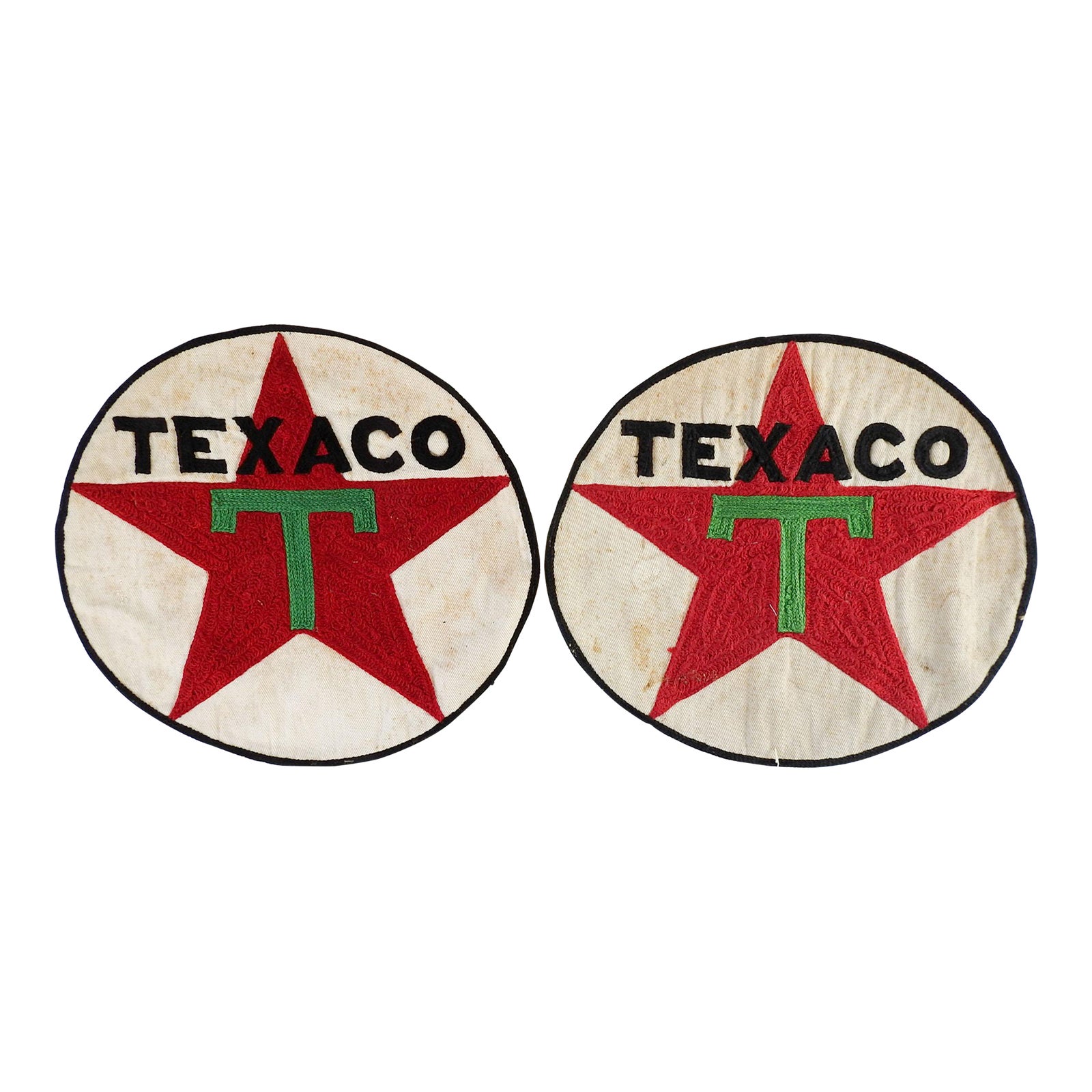Large Vintage Texaco 10" Patches - a Pair | Chairish