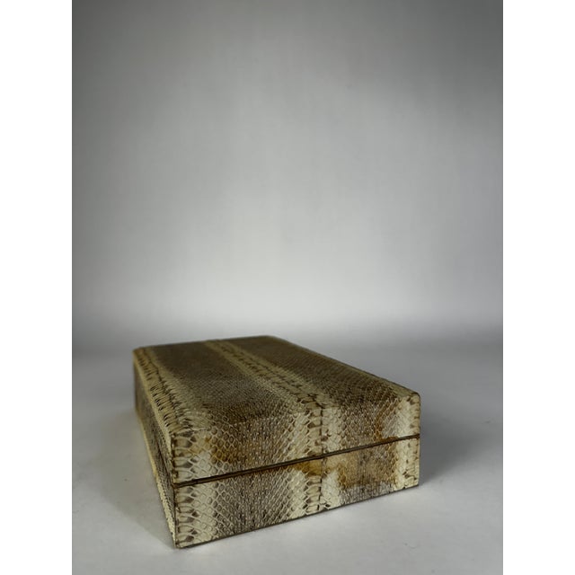 1980s Vintage Snakeskin Hinged Box | Chairish
