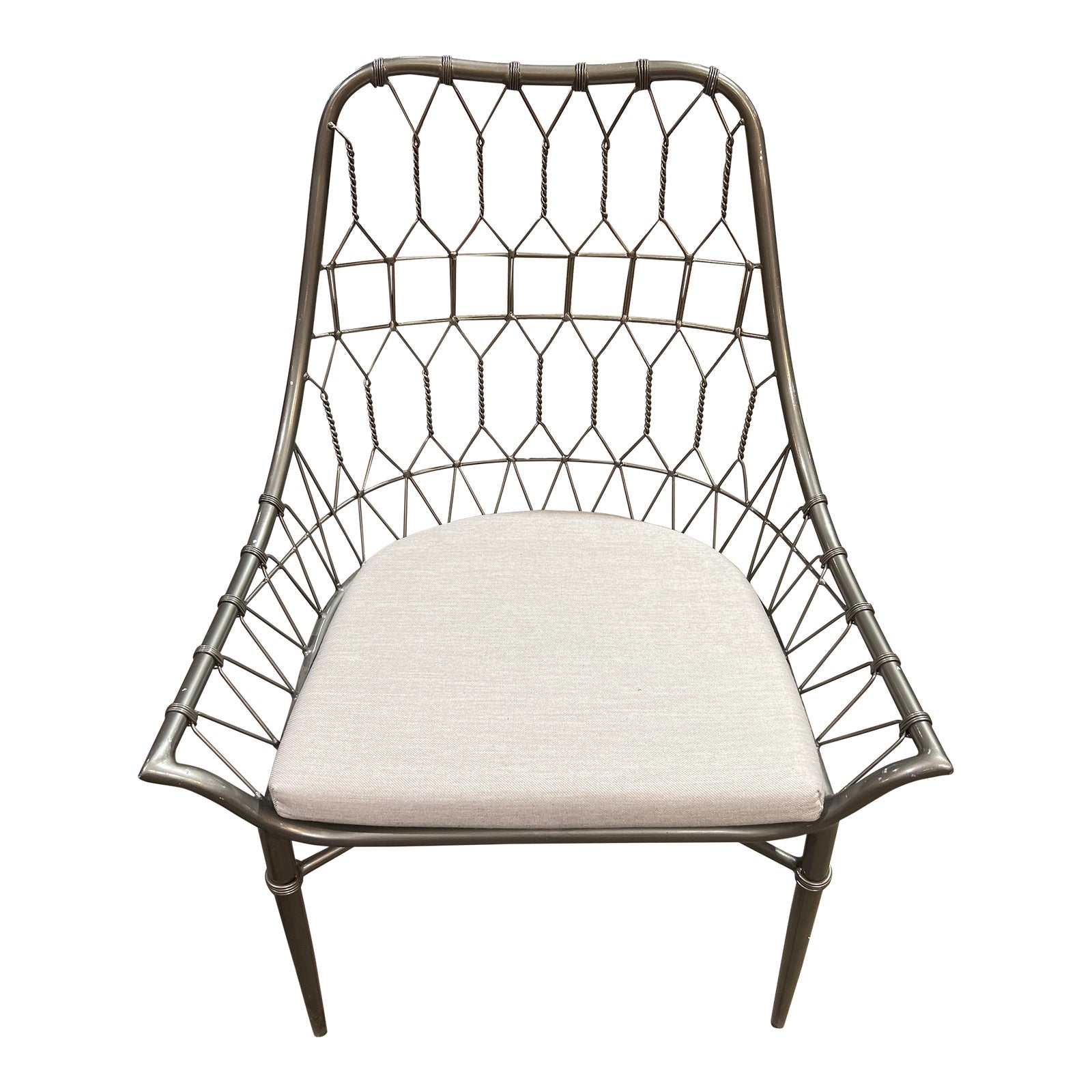 Early 21st Century Arman Metal Chain Style Outdoor Dining Chair by Four ...