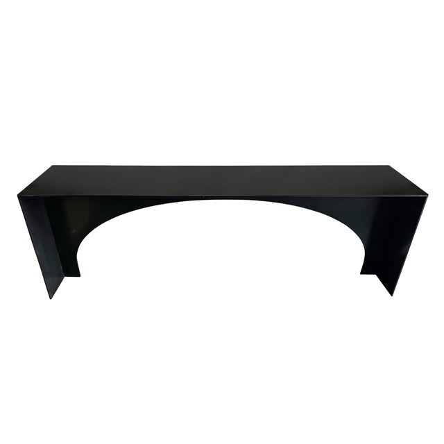Monumental Brutalist Steel Console Table | Chairish
